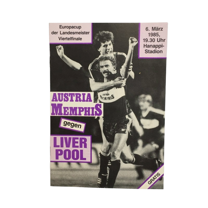 Programm Austria Wien - Liverpool FC, 1985