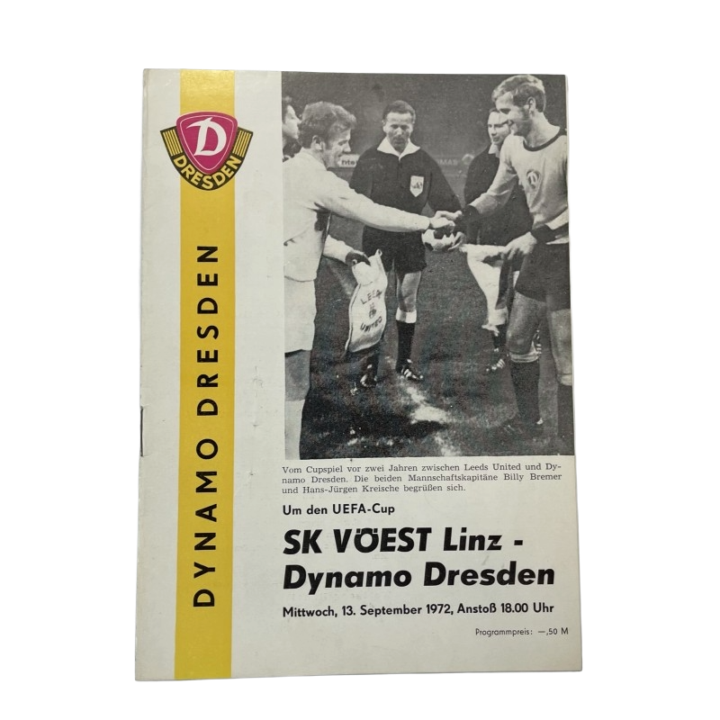 Programm SK Vöest Linz (AUT) - Dynamo Dresden (GER), 1972